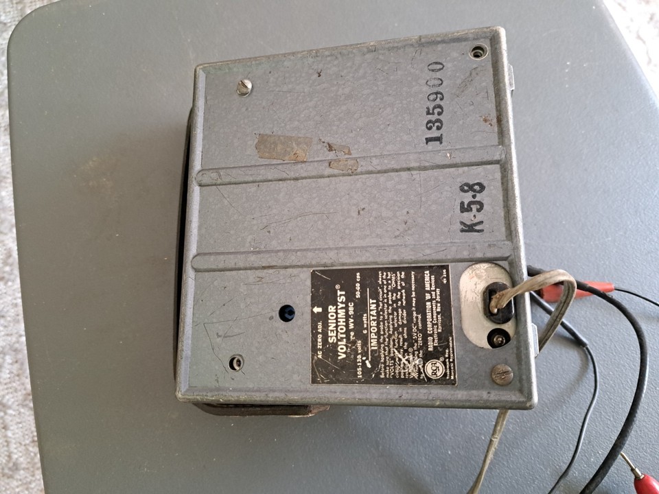 Vintage RCA Senior VoltOhmyst WV-98C VTVM Vacuum Tube Multimeter Powers ...