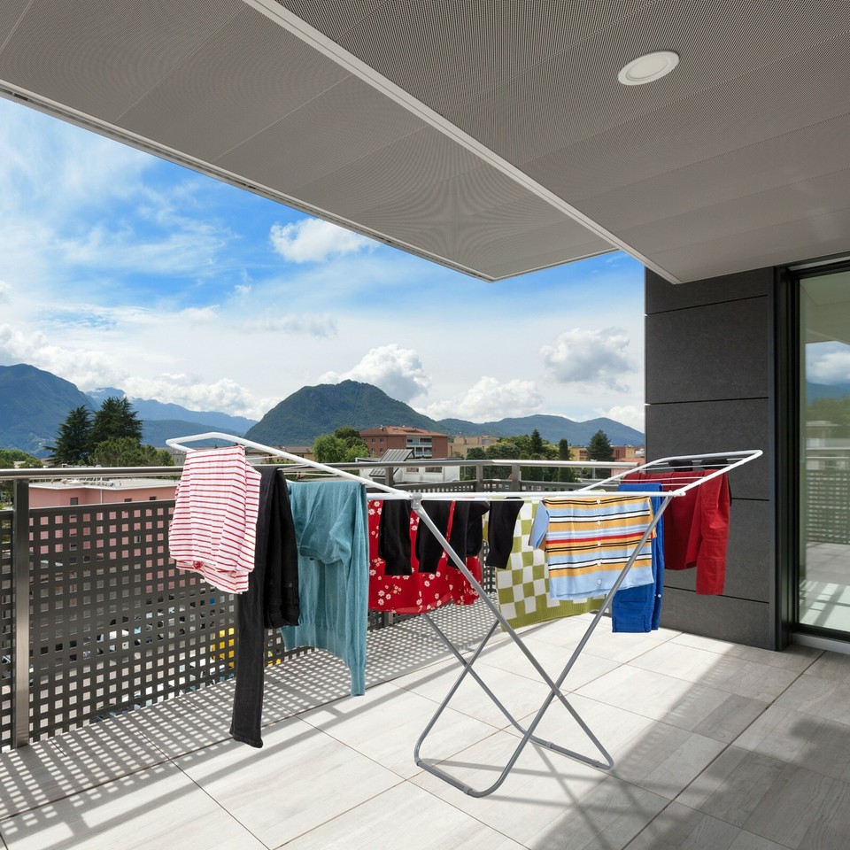 Indoor Clothes Airer Dryer Horse Maiden Large Winged Outdoor Folding 3 ...