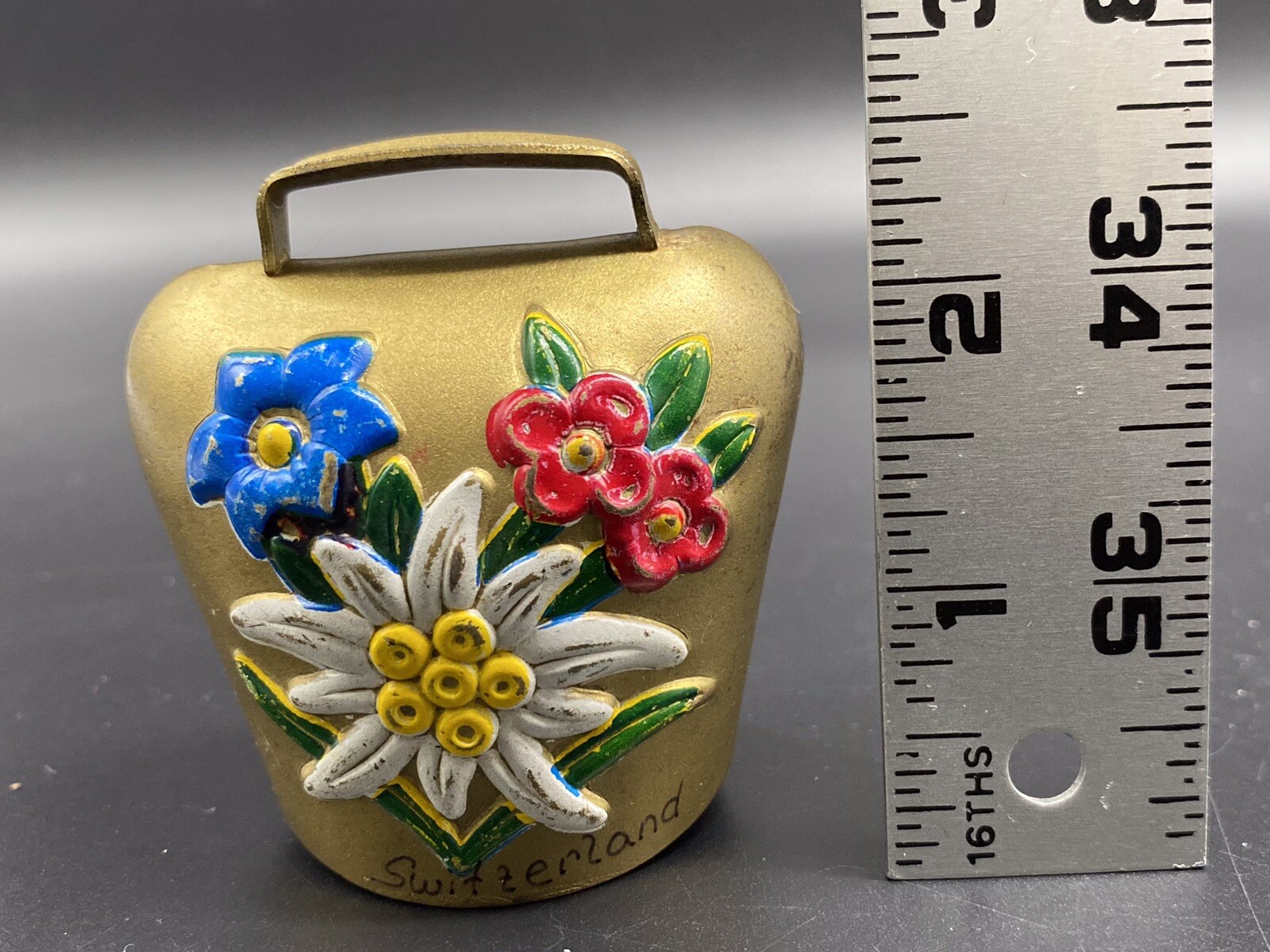 Swiss Hand Painted Brass Bell Switzerland 2.5” Swiss Alpine Cow Bell | eBay