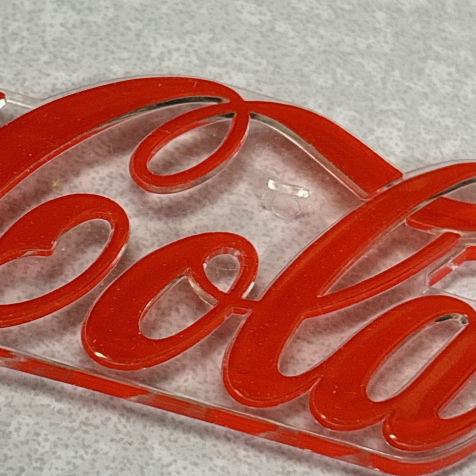 Vintage Coca-Cola Cursive Menu Board LOGO Sign Theater 5.5" RARE! Tabs ...