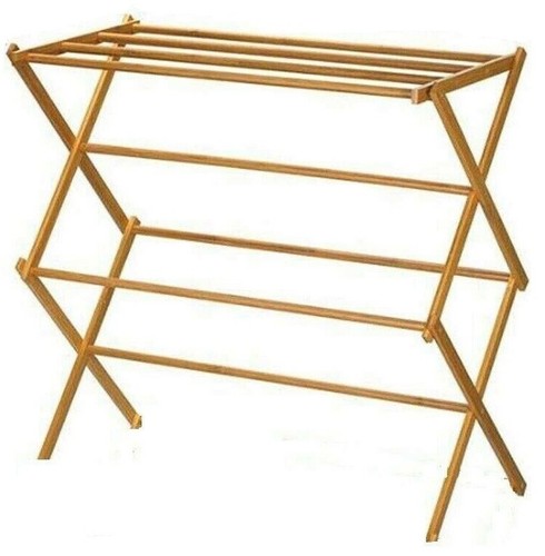 Bamboo Clothes Airer Concertina Classic 2 3 4 Tier Airier Folding Airer ...