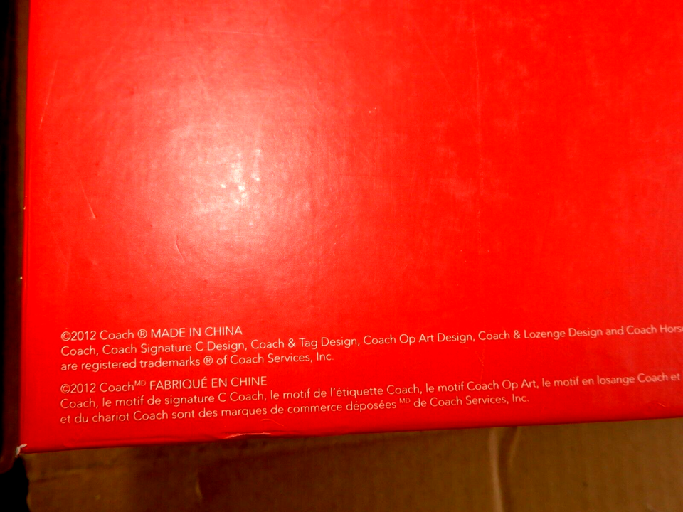 COACH Shoe Box RED WHITE 2012 Alexis Suede Wedge Sneaker BOX ONLY Size ...