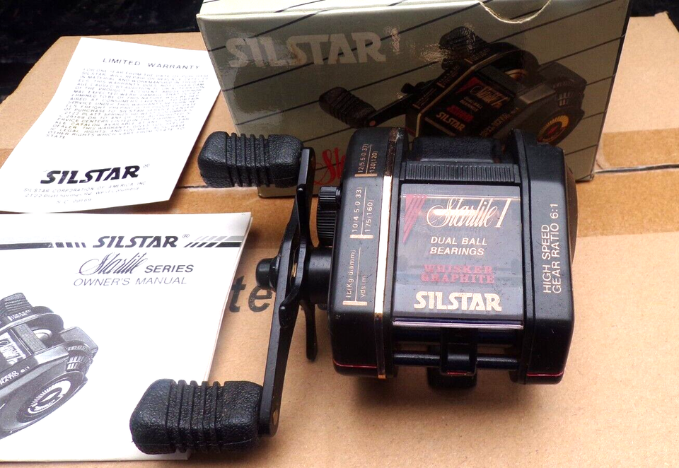 NOS - VINTAGE SILSTAR FISHING REEL W/ BOX - STARLITE 1 - SUPER CLEAN ...