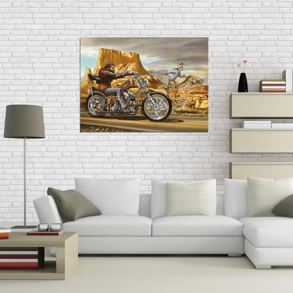V8941 Ghost Rider David Mann Cult Biker Painting Art Decor WALL POSTER ...