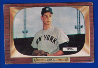 BOB GRIM ROOKIE yankees 1955 BOWMAN #167 GOOD | eBay