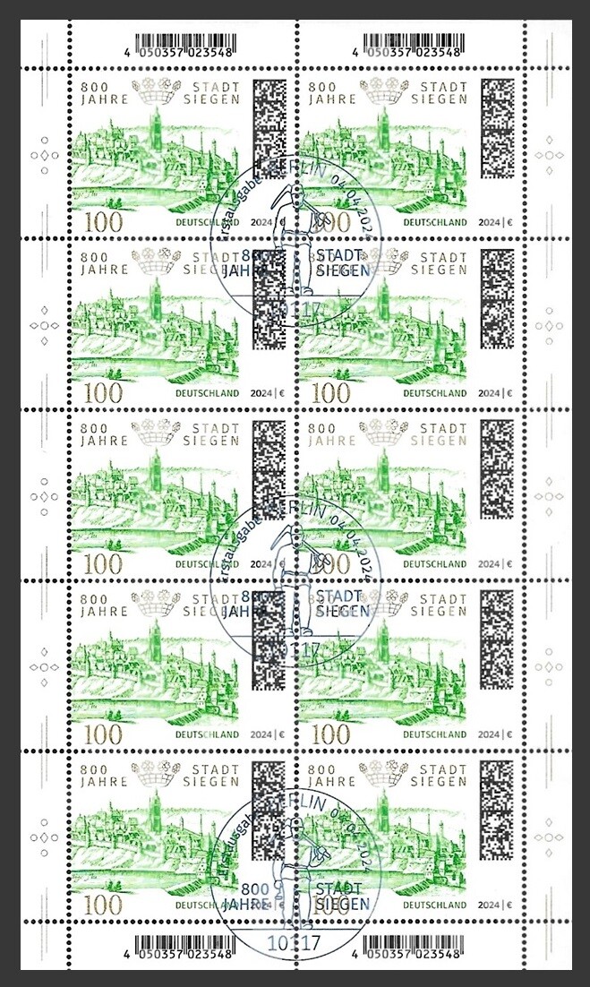 Bund Mi.Nr. 3822-3824 (2024) gestempelt Berlin (KB)/Ausgaben April ...