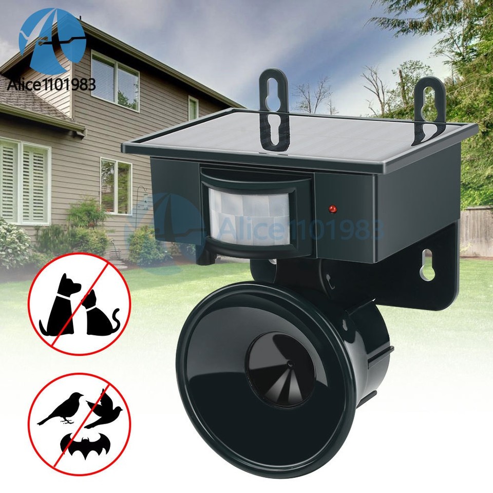 Solar Ultrasonic Bird Repellers Pest Control Scarer Deterrent Fox ...