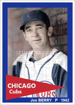 Joe Berry - 1942 Chicago Cubs - 2.5 x 3.5 custom card (blank back) | eBay