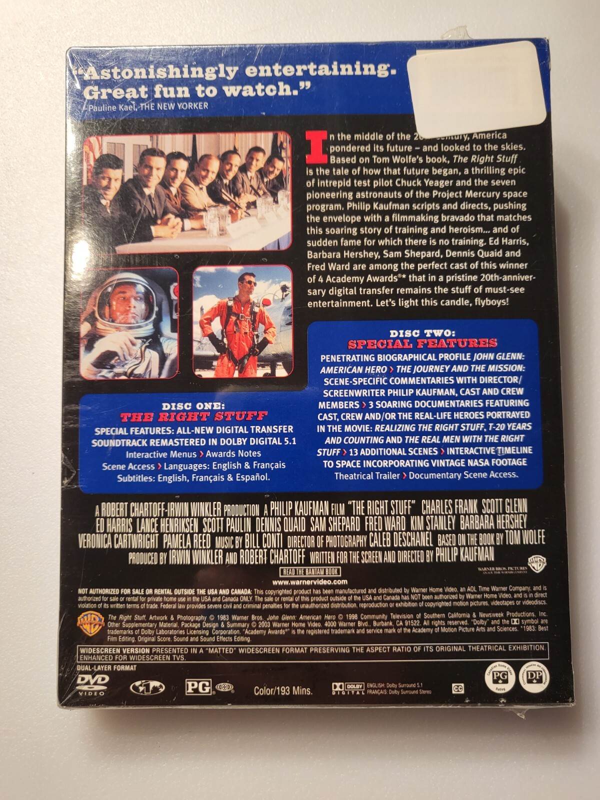 The Right Stuff (DVD, 1983) 85392449927| eBay