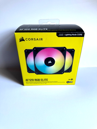 Corsair ML120 RGB ELITE Lightning Node CORE Fan - 3 pack | eBay