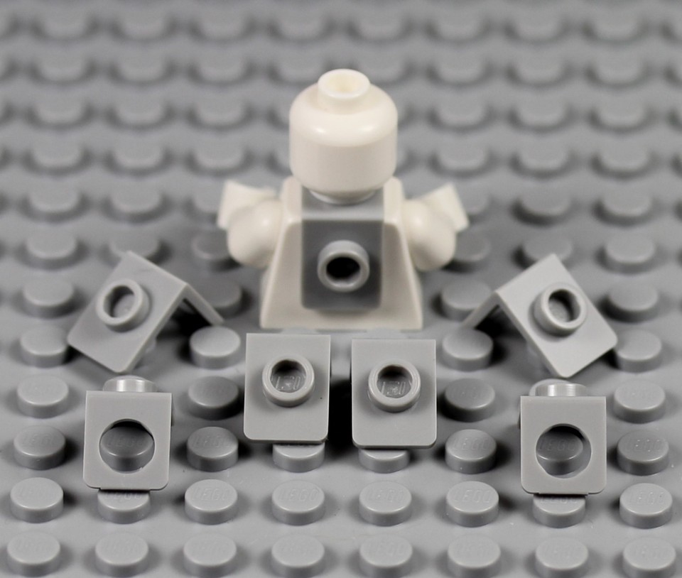 LEGO - Neck Bracket w/ Back Stud - Minifigure Body Wear Dark Light Gray ...