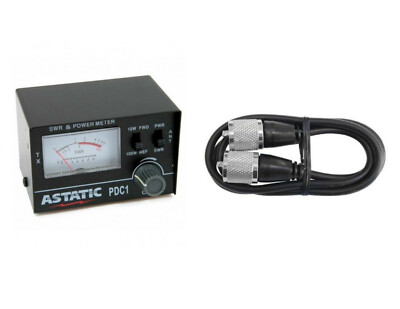 ASTATIC PDC1 SWR RF CB RADIO TEST METER WITH 3' JUMPER CABLE | eBay