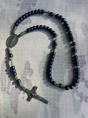 "Bellátor" Military Rosary - 2" OD St Benedict Crucifix & Miraculous ...