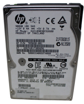 HP HUC109030CSS600 705020-001 10K 300GB 2.5" SAS Hard Drive Price Inc ...