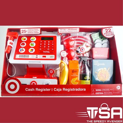Target Branded Toy Play Cash Register with Accessories Groceries/Bag ...