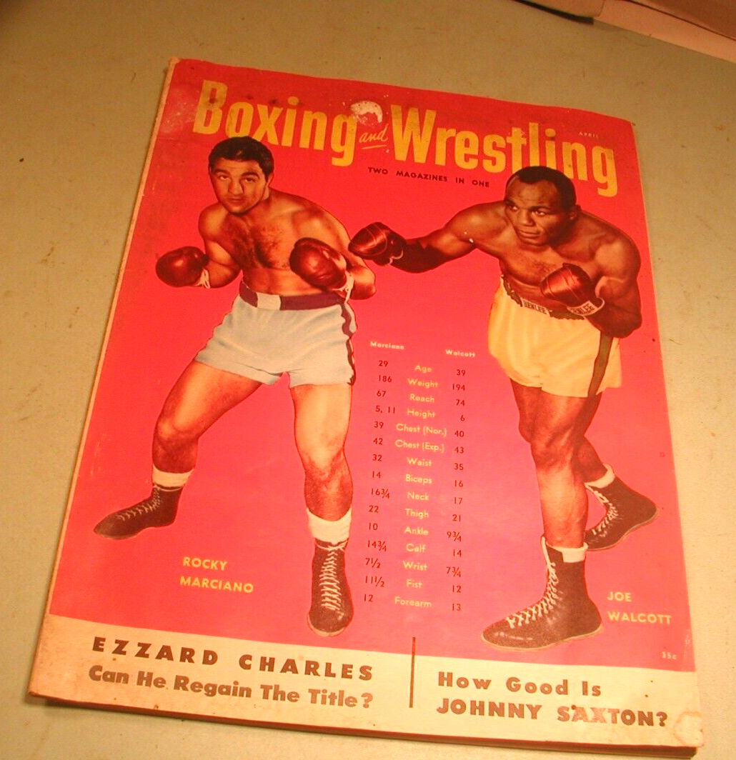 1953 " Boxing and Wrestling " magazine with Marciano and Walcott on ...