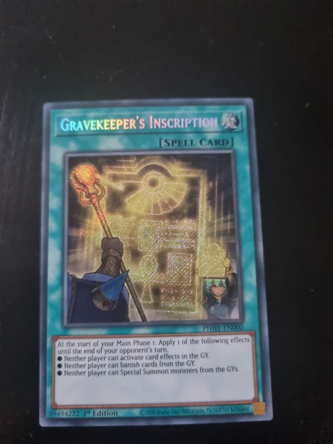 Yu-Gi-Oh! TCG Gravekeeper's Inscription Photon Hypernova PHHY-EN000 1st ...