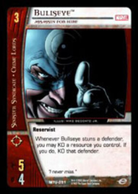 VS System: Bullseye, Assassin for Hire [Played] Marvel Team-Up TCG CCG ...