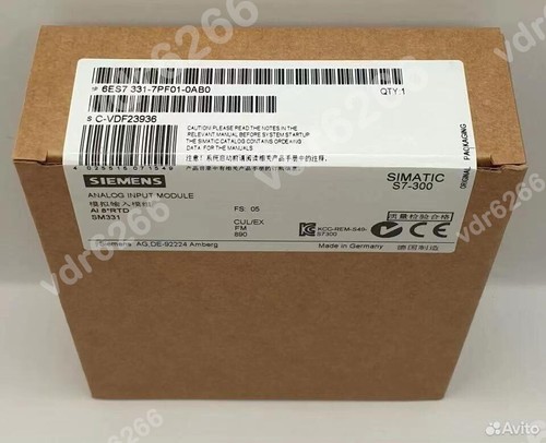 NEW SIEMENS 6ES7331-7PF01-0AB0 6ES7 331-7PF01-0AB0 S7-300 Analog Input ...