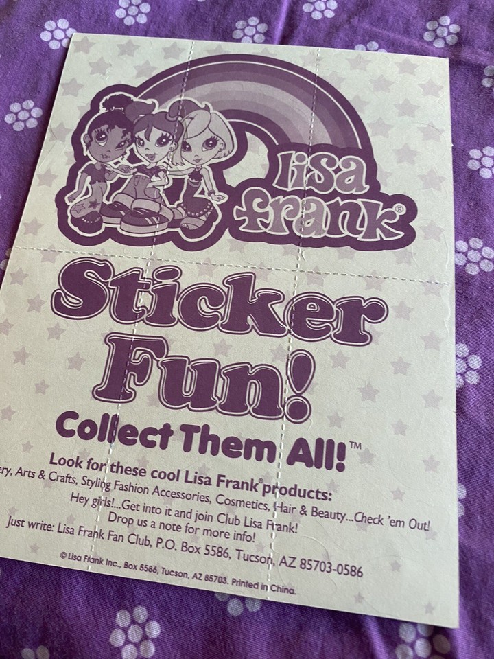 Lisa Frank Sticker Sheet Full sheet | eBay