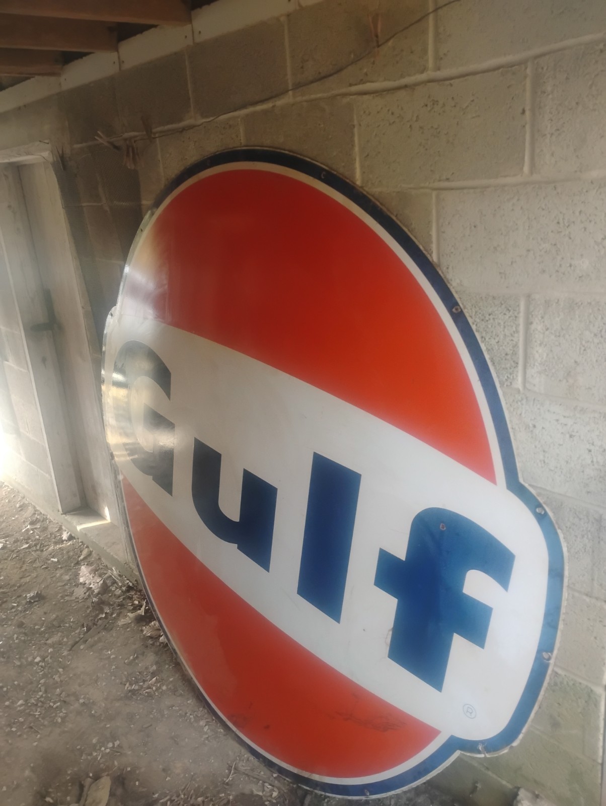 Vintage Porcelain Gulf Advertisement Sign Sps-65 Original Condition 6 ...