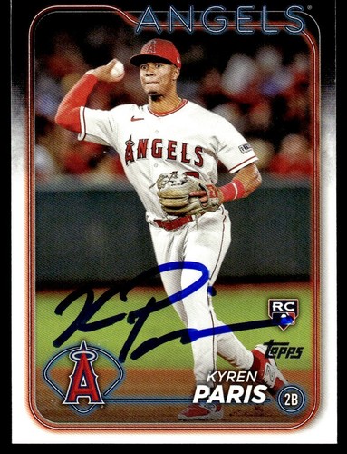 2024 Topps Baseball Card Kyren Paris RC Los Angeles Angels #549 Signed ...