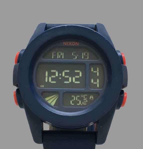 Nixon The Unit 11A Men's Wristwatch Quartz Round Black Dial Very Good ...