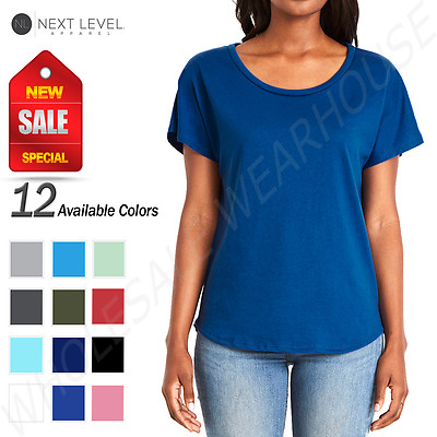 Next Level Women's Relaxed Fit Ideal Dolman Sleeve S-XL T-Shirt R-1560 ...