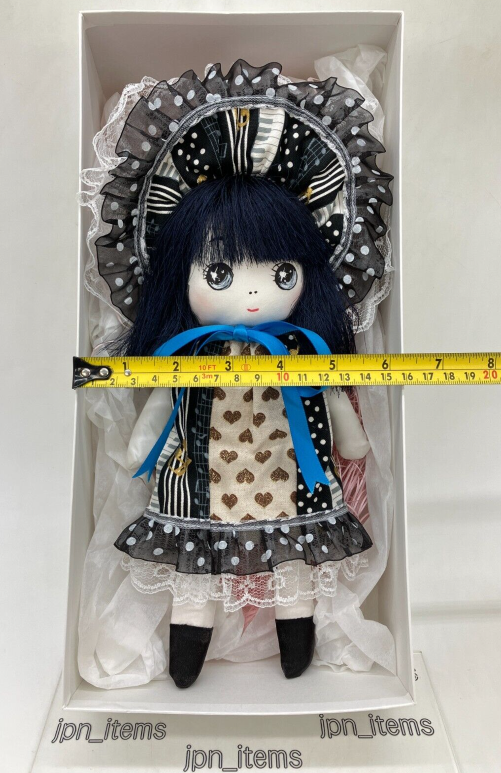 Handmade Japan Plush Cotton Bunka Doll Japanese Retro Style Black Eyes ...