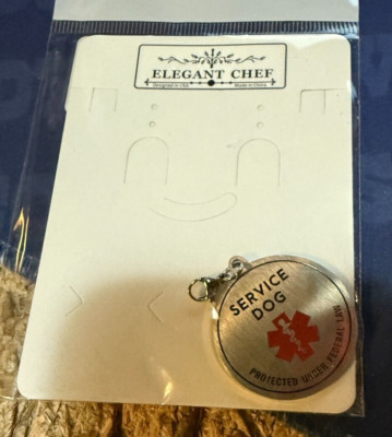 Service Dog Tag Double Sided Federal Protection w/ Red Medical Alert ...