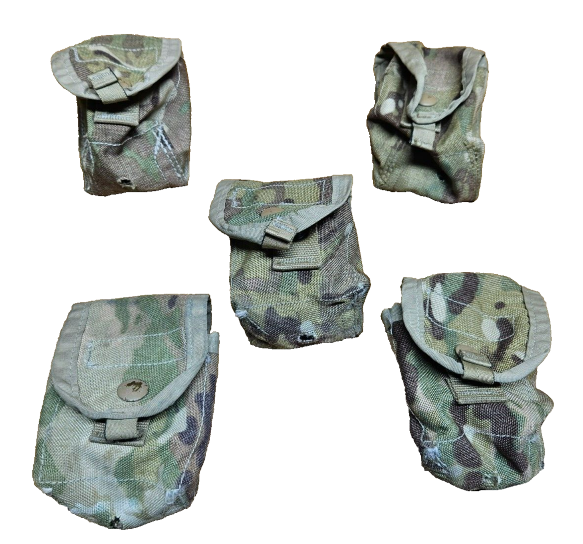 Lot of 5 USED USGI HANDGRENADE Pouches - OCP Multicam - MOLLE II ...