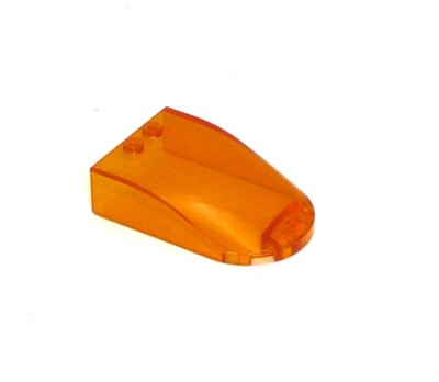 LEGO part 18973 TRANS ORANGE Canopy Windscreen 6x4x1 Curved Avengers | eBay