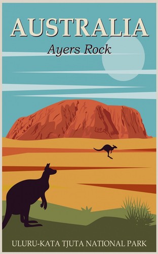 AUSTRALIA TRAVEL POSTER *2X3 FRIDGE MAGNET* TRIP WORLD VACATION VISIT ...