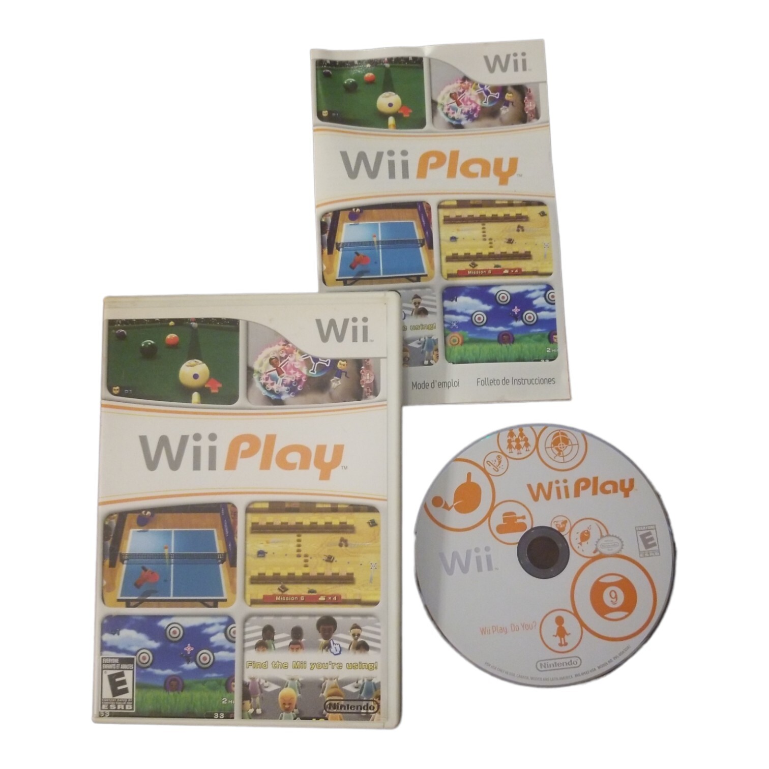 Wii Play Game (Nintendo Wii, 2007) Complete with Manual. Rated E ...