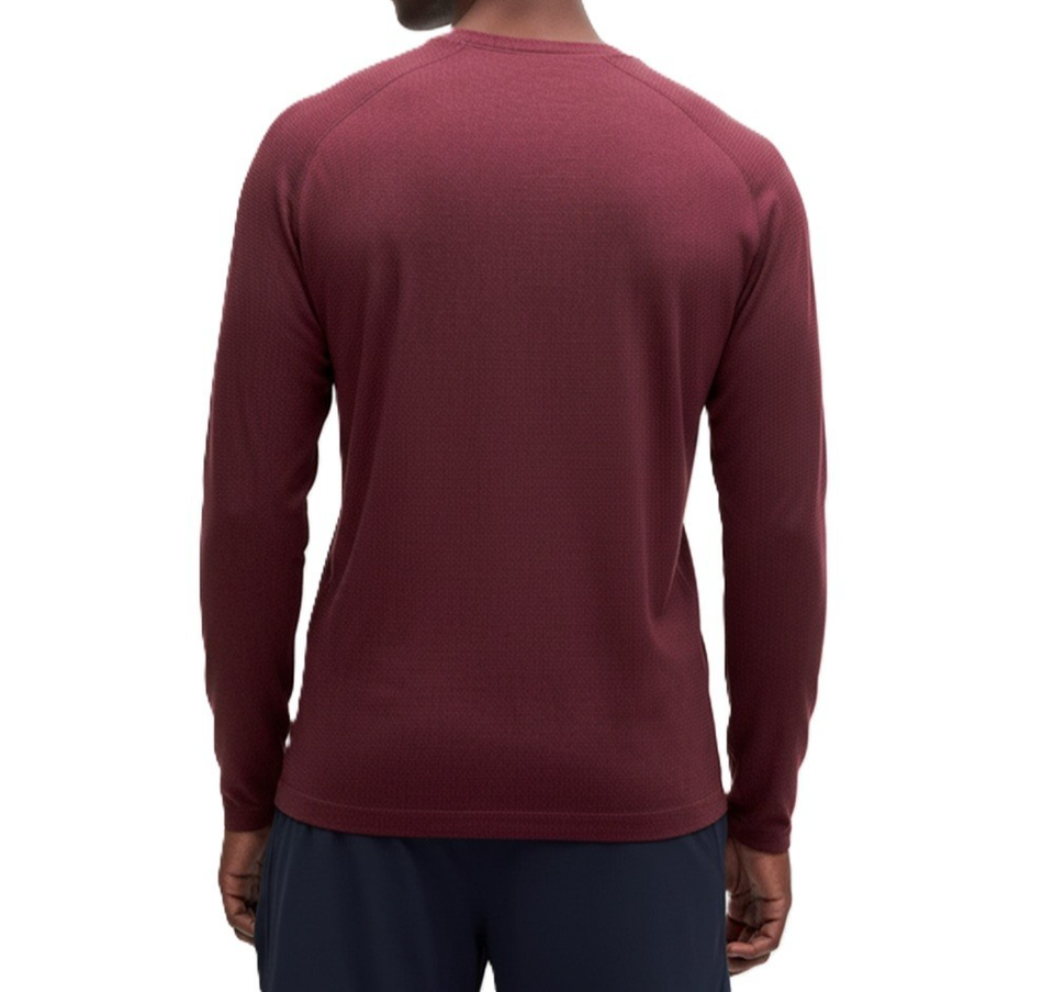 NWT DRAFT Mens Metal Vent Long Sleeve Deep Luxe Garnet Red Size M $88 ...
