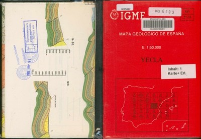 Mapa Geologico de Espana. No. 845. Part 27-33. YECLA. 1:50.000. (1 ...