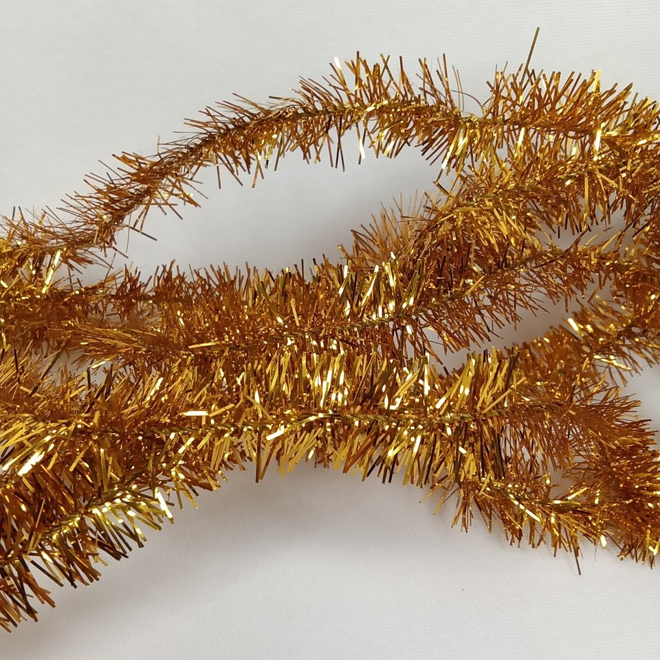 Antique Gold Tinsel Garland For Feather Tree Vintage Christmas Decor | eBay
