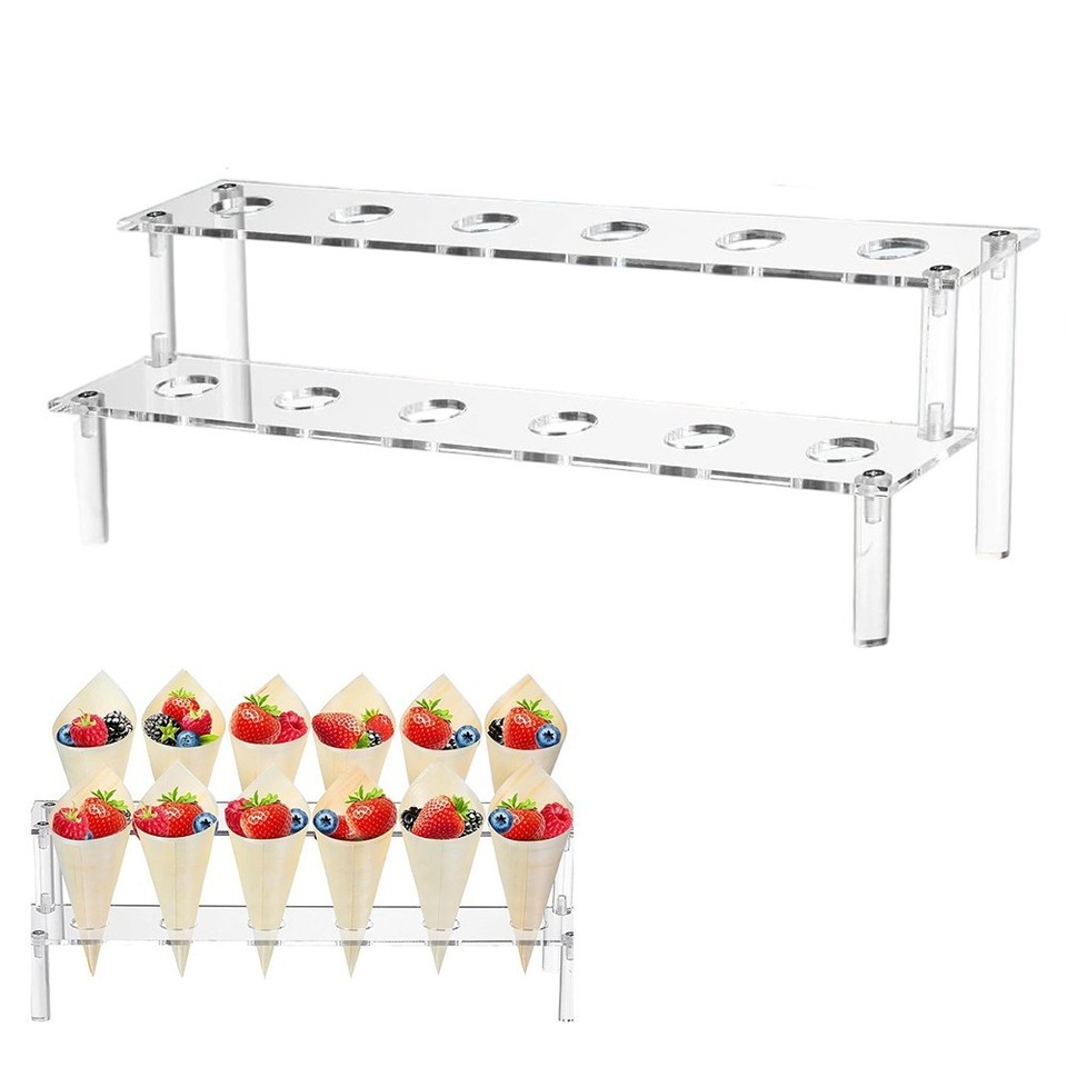 12 Holes Cone Display Stand for Ice Cream Appetizers Salads and ...