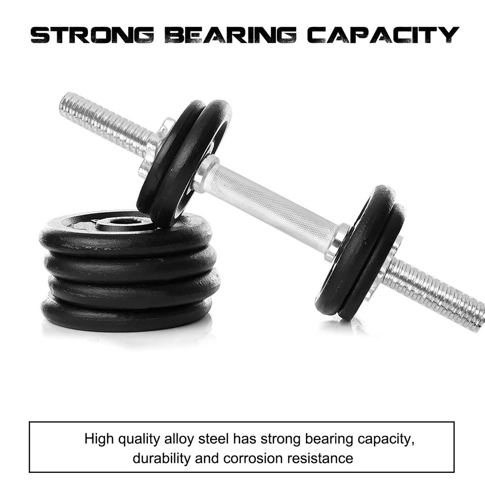Threaded Dumbbell Chrome Handles 1 Inch Pair, 24" Adjustable Dumbbell ...