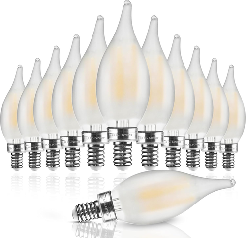 LED Frosted Candelabra Light Bulbs, E12 LED Bulb 40W Equivalent ...