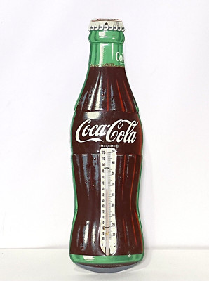 VTG Donasco Coca Cola Tin Embossed Thermometer Sign Coke Bottle Made In ...