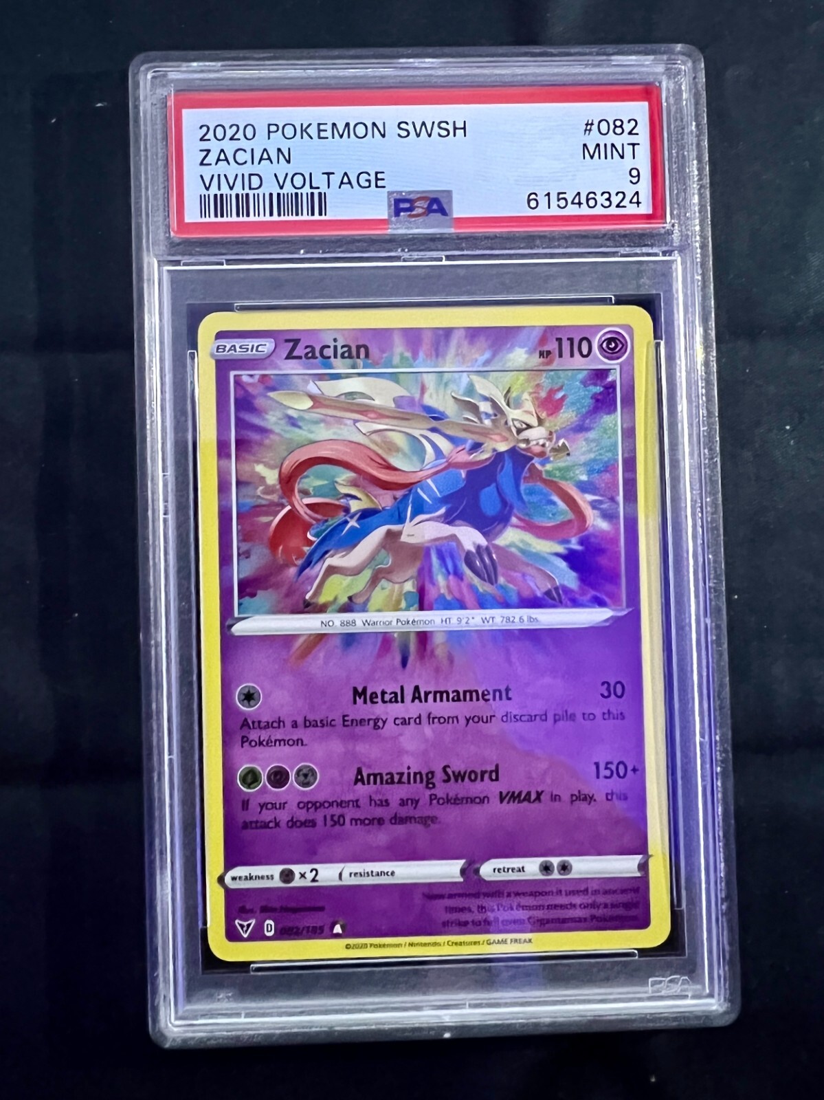 2020 Pokemon Sword & Shield Vivid Voltage 082 Zacian PSA 9 | eBay
