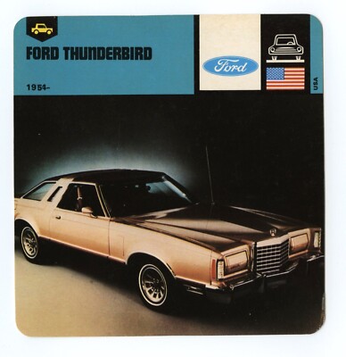 Ford Thunderbird - GT / Production Car Edito Service SA Auto Rally Card ...