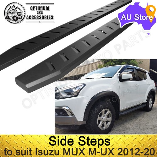 To suit ISUZU MUX MU-X 2012-2020 with Heavy Duty Steel Black Off Road ...