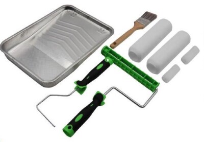 Grip 9pc Painting Tools Set Roller Brushes Paint Tray Liner Kit 27042 ...