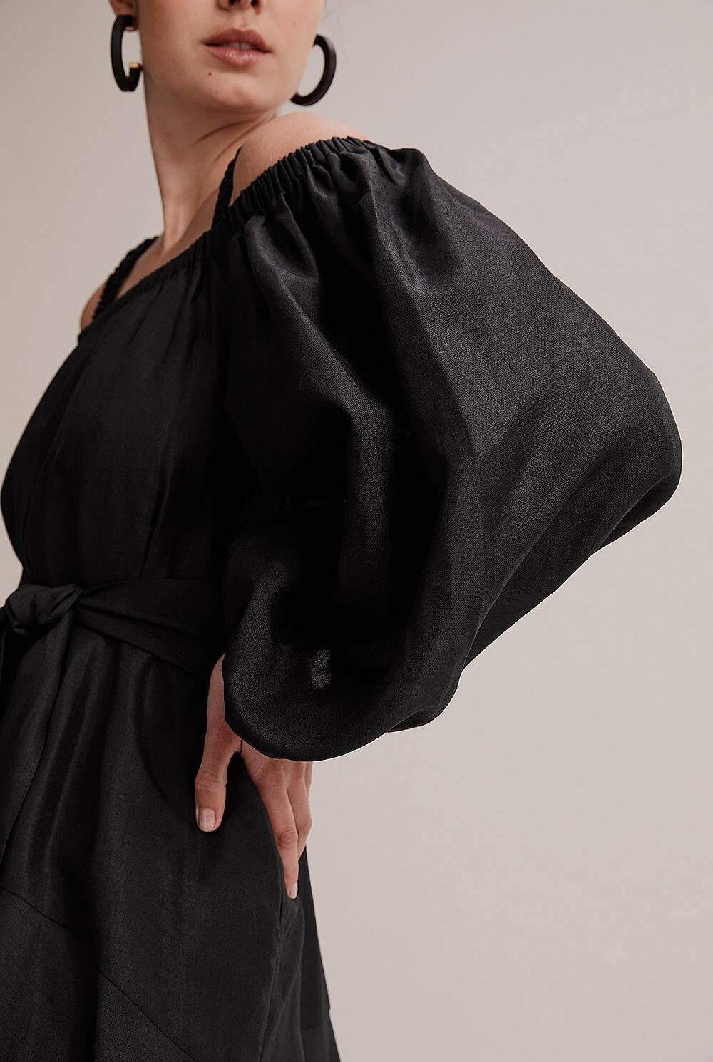 COUNTRY ROAD RAMIE RUCHED STRAP MINI DRESS in Black RRP$179 size 10 ...