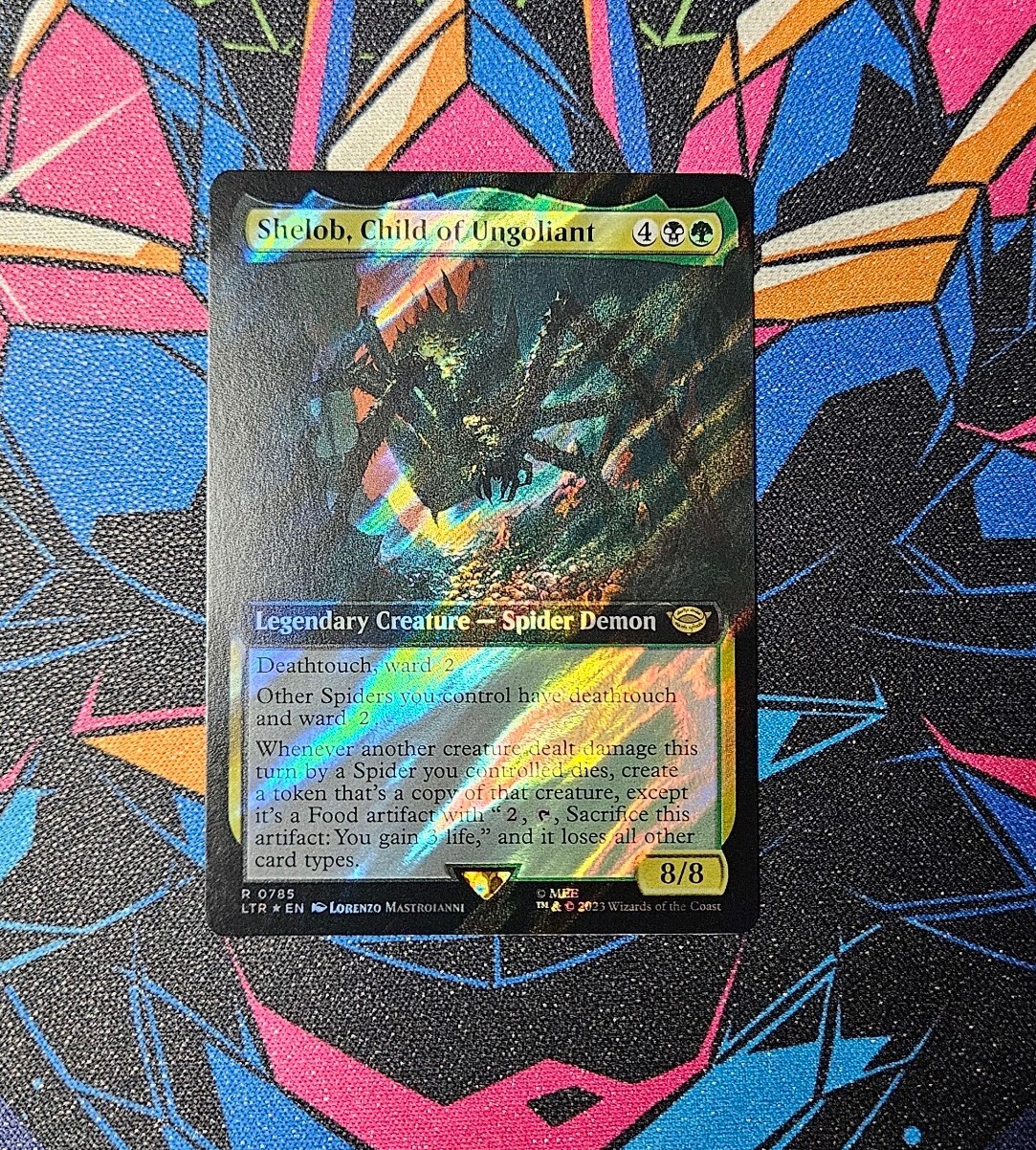 Shelob Child of Ungoliant NM Extended Art Surge Foil MTG Lord Of The ...