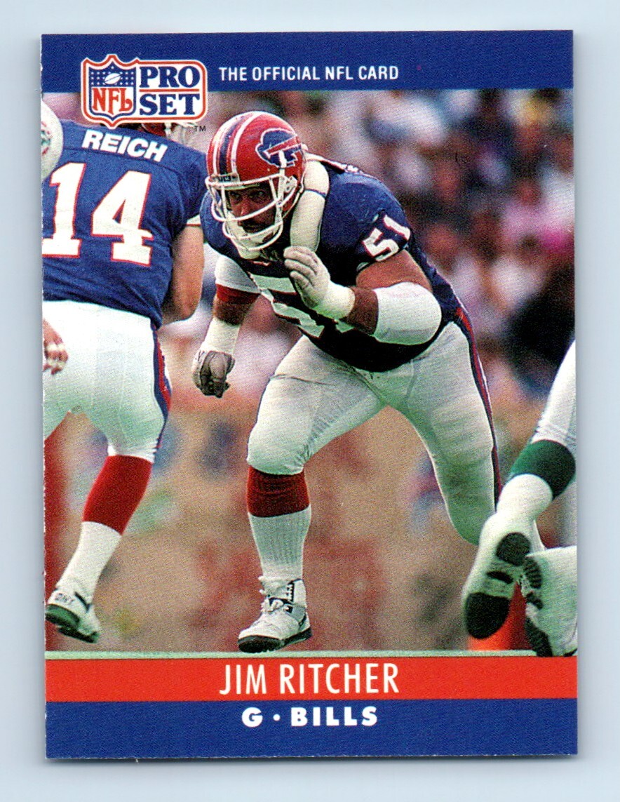 1990 Pro Set Jim Ritcher Rookie Buffalo Bills #45 | eBay