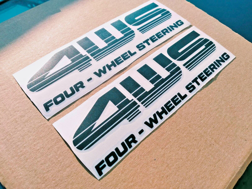 4WS FOUR-WHEEL STEERING decals HONDA PRELUDE 3RD III GEN BLACK | eBay