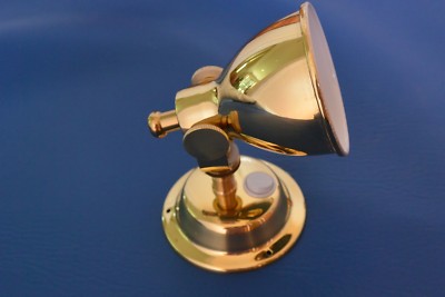 LED Reading Light 10-30VDC Swivel Berth Brass Warm White LEDs Boat ...